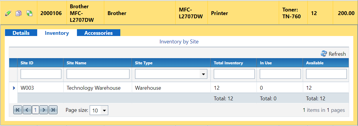 Catalog Grid Overview – Frontline Inventory & Help Desk Management