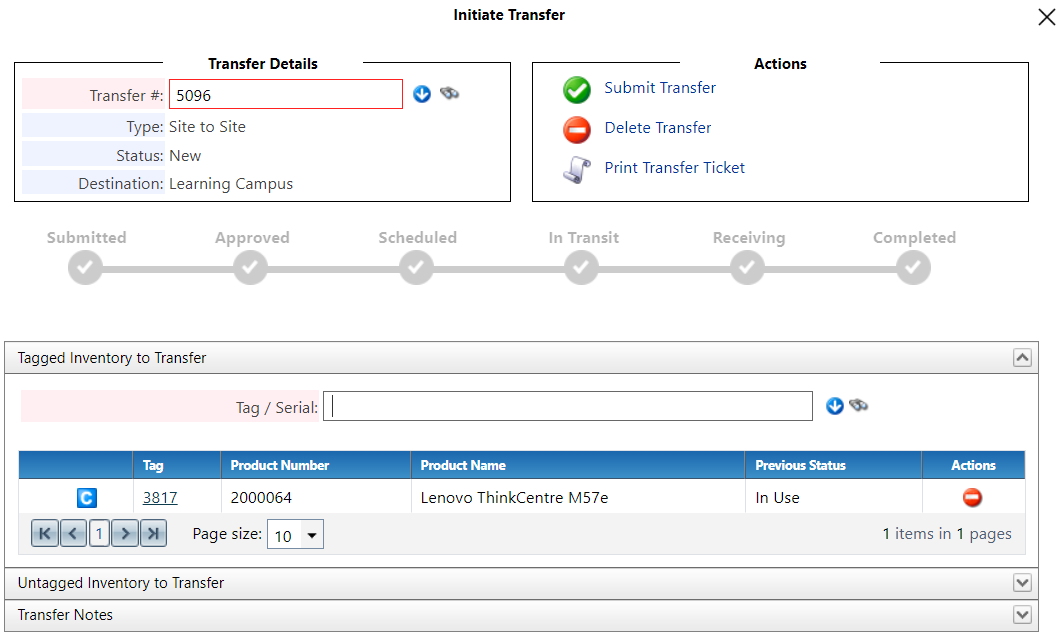 Initiate a Site-to-Site Transfer – Frontline Inventory & Help Desk ...