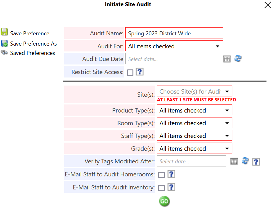 Initiate Site Audit – Frontline Inventory & Help Desk Management