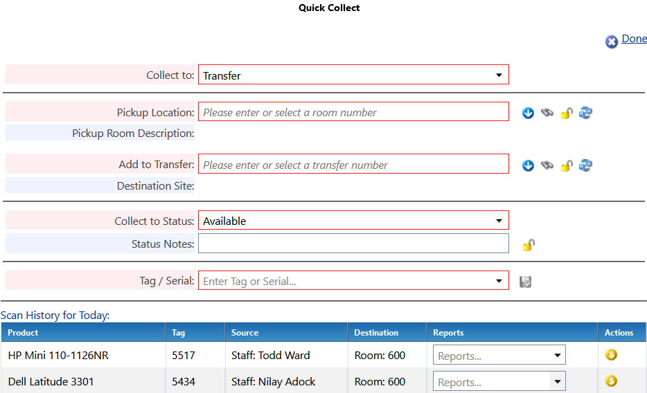 Quick Collect Assets – Frontline Inventory & Help Desk Management