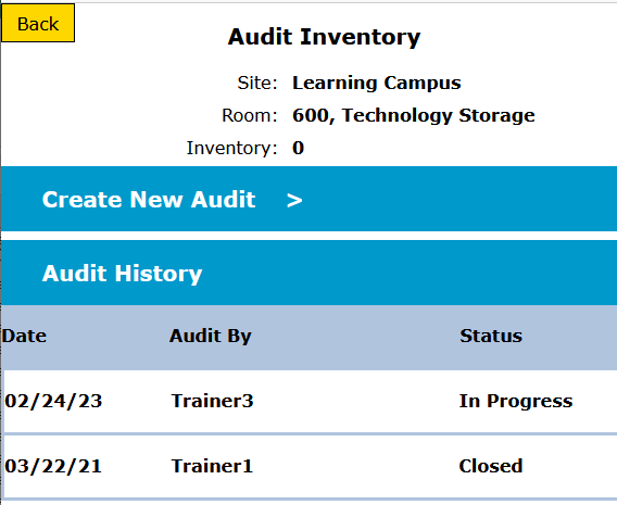 Mobile Site: Conduct Room Audit – Frontline Inventory & Help Desk ...