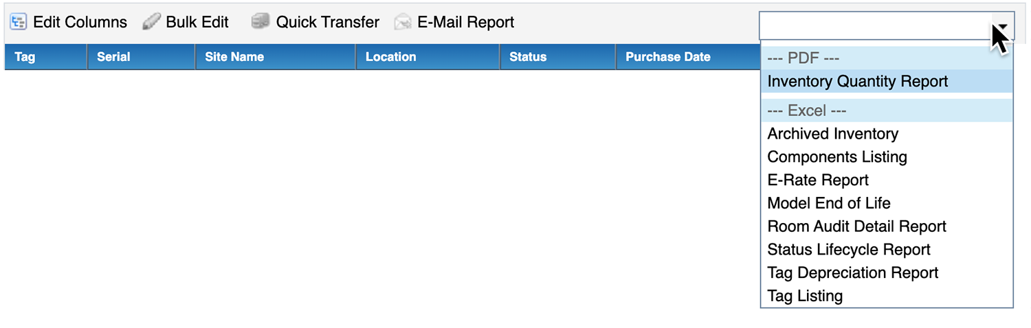 Running Tags Reports – Frontline Inventory & Help Desk Management